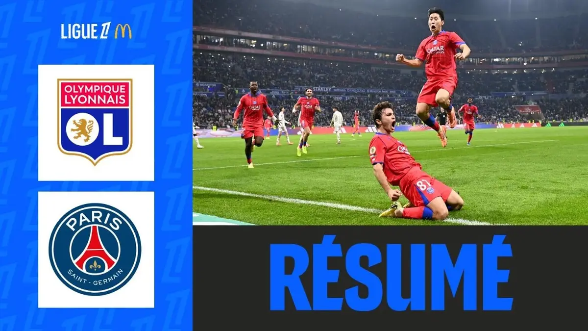 Lyon - PSG résumé vidéo du match. Victoire de Paris (2 - 3).