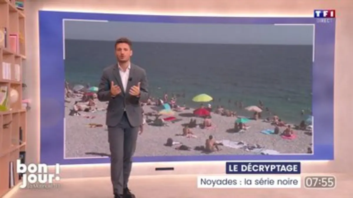 Bonjour ! La Matinale TF1 replay du 21/08/2025 : Le décryptage : Noyades, la série noire
