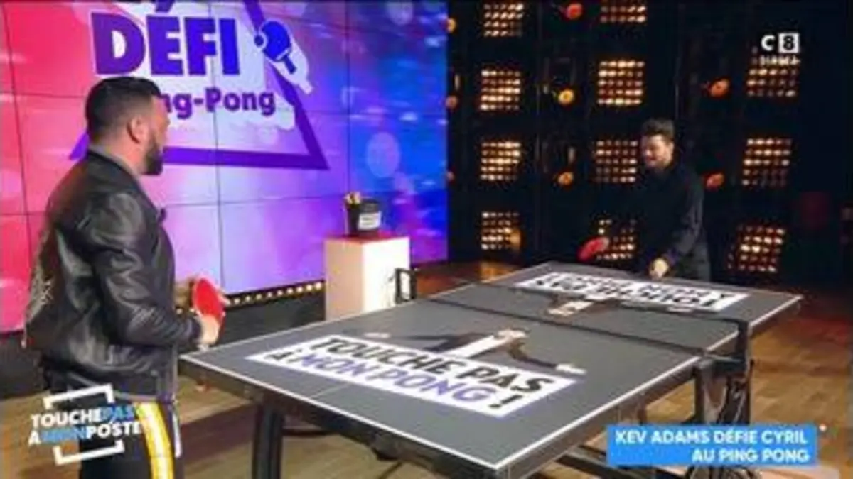 Touche pas à mon poste ! replay du 26/03/2019 : Le défi ping-pong : Kev Adams VS Cyril Hanouna