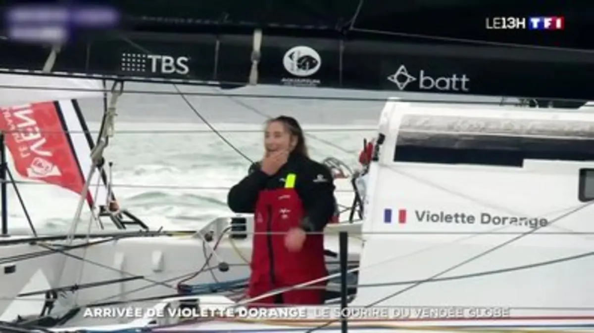 Replay Journal de TF1 du 09/02/2025 : Arrivée de Violette Dorange : le sourire du Vendée Globe