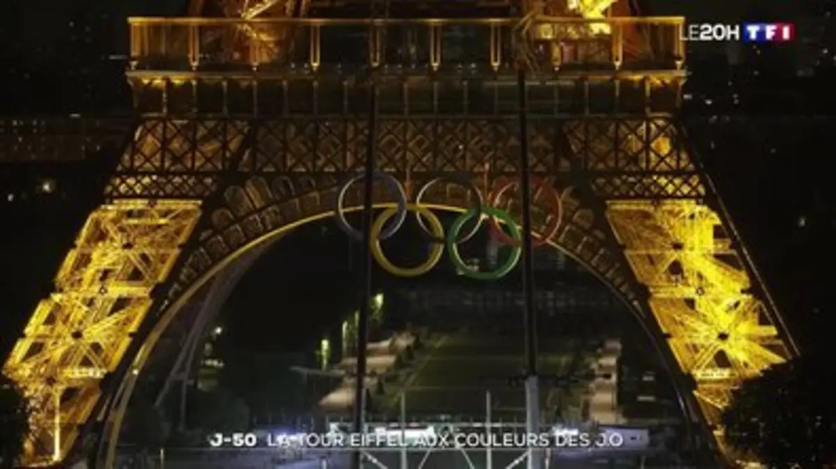 Replay Journal de TF1 du 07/06/2024 : J-50 : la tour Eiffel aux couleurs des JO