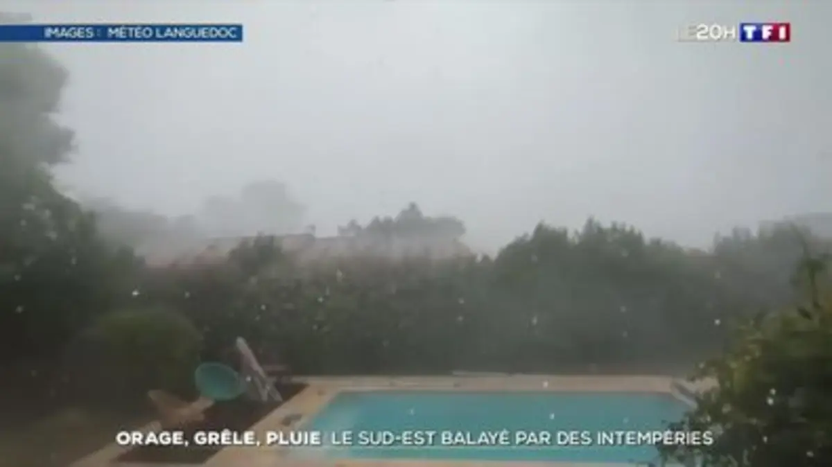 Replay Journal de TF1 du 15/08/2024 : Orage, grêle, pluie : le Sud-Est balayé par des intempéries