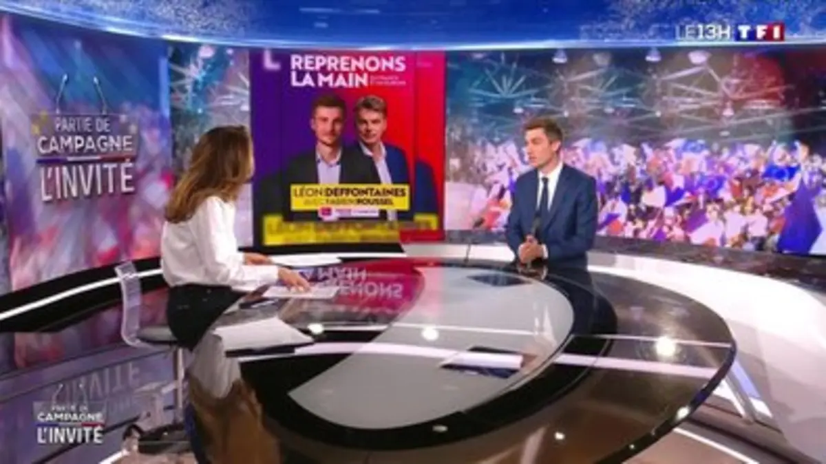 Replay Journal de TF1 du 01/06/2024 : Partie de campagne : Léon Deffontaines invité du WE 13H de TF1