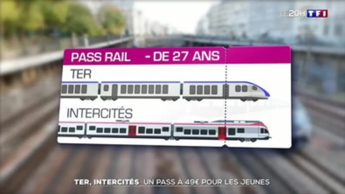 Replay Journal de TF1 du 03/04/2024 : TER, Intercités : un pass à 49 € pour les jeunes
